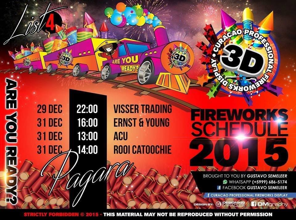 vuurwerk Curacao 2015 pagara